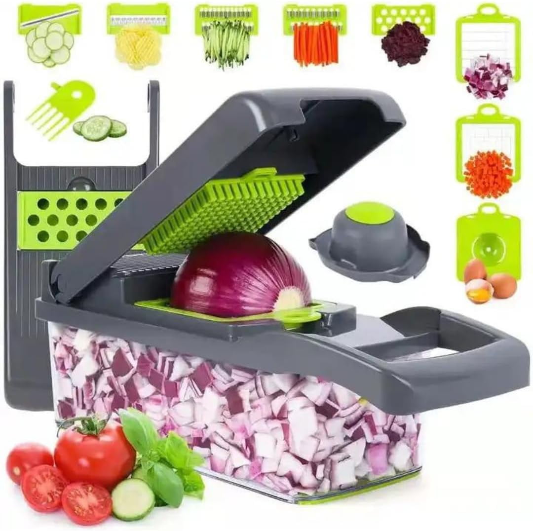 12-in-1 Heavy Duty Vegetable Cutter, Manual Mandoline Slicer/Stainless ...