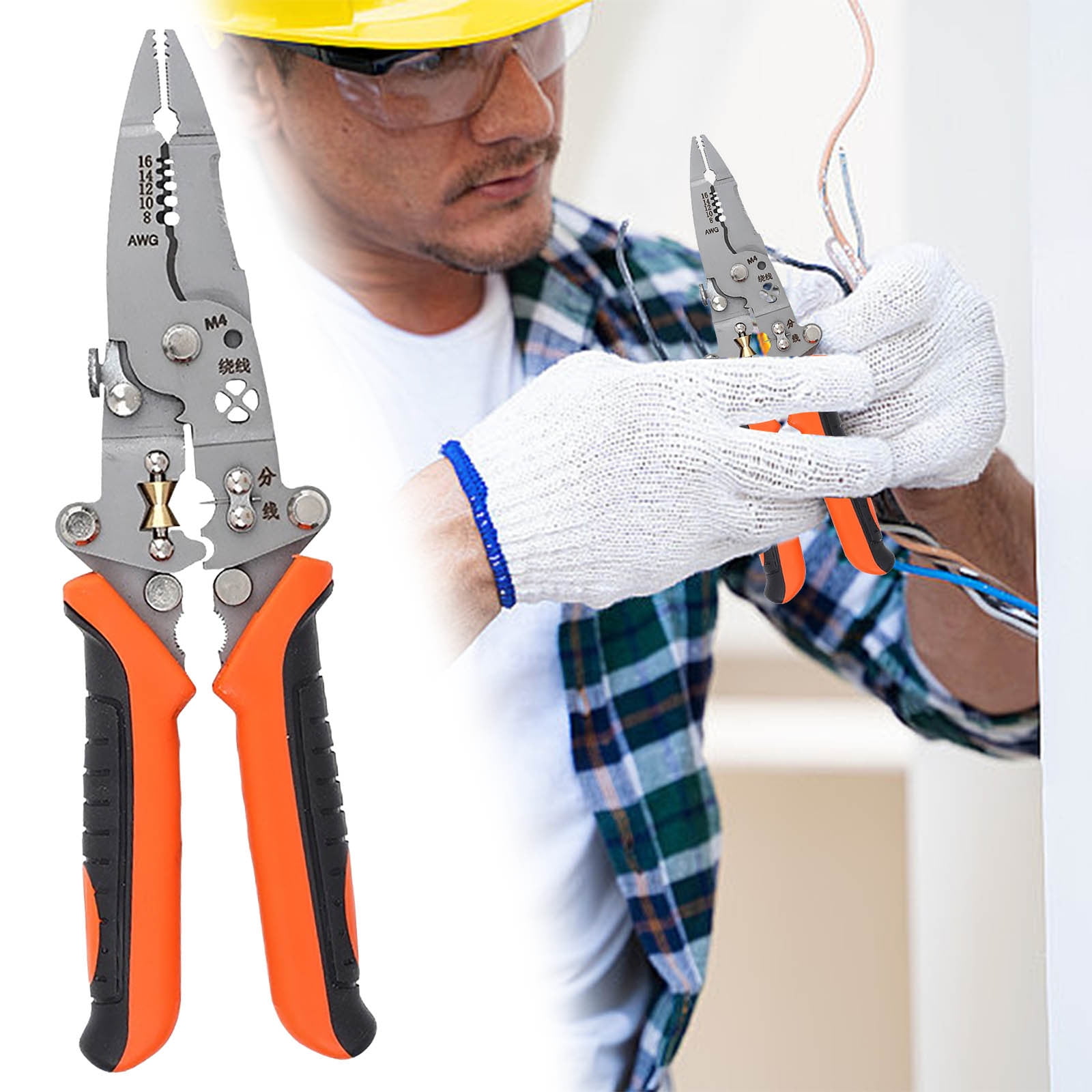 12-in-1 Multifunctional Stripping, Crimping, Cutting & Pressing Pliers ...