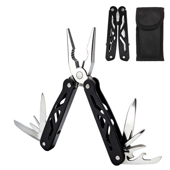 12-in-1 Stainless Steel Multitool Pliers, Foldable Pocket Multi Tool ...