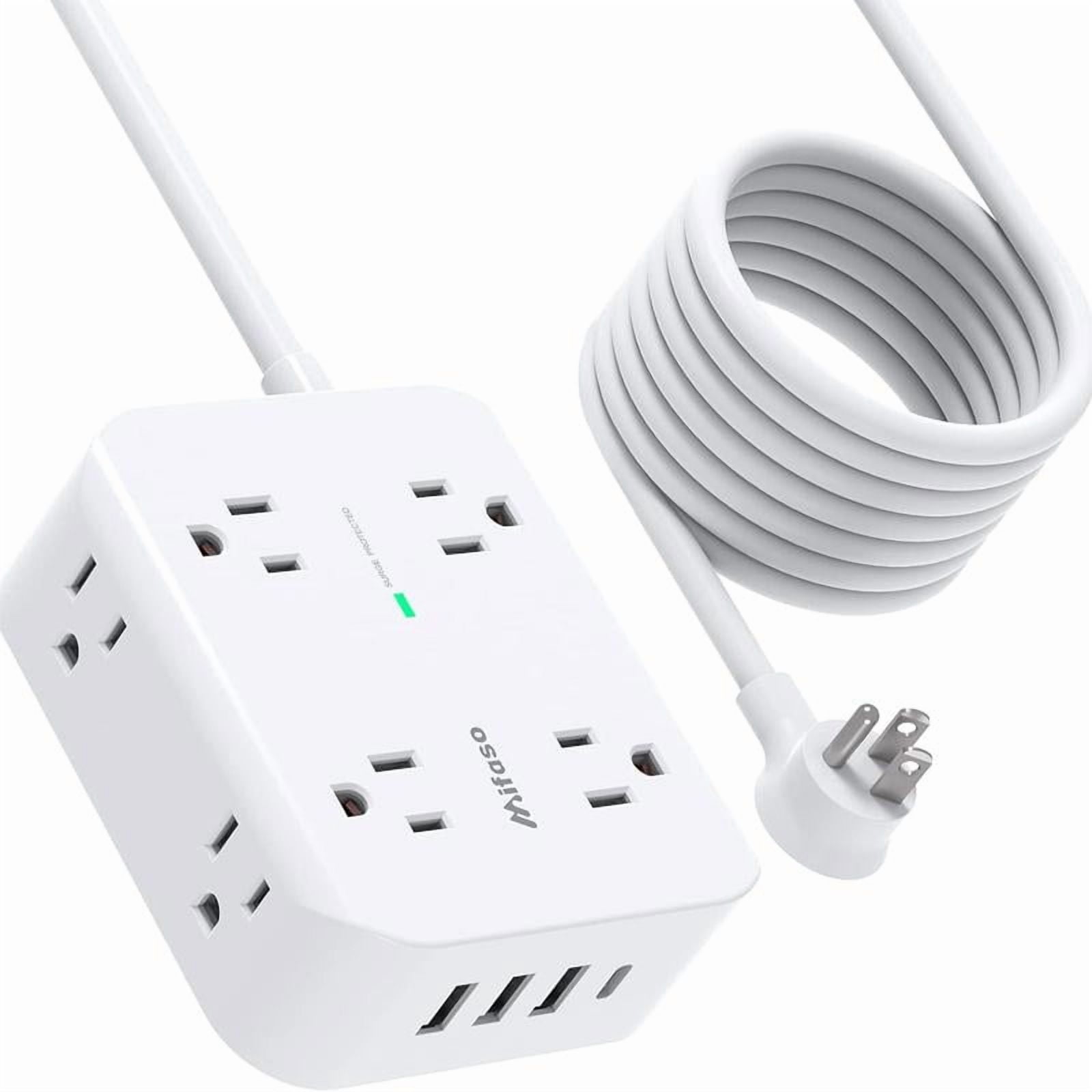 12-in-1 Power Strip with 8 AC Outlets, 4 USB Ports (1 USB-C), Surge and ...