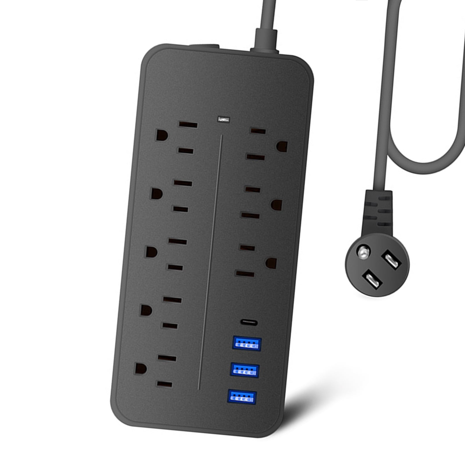 12-in-1 Protector Power Strip Extension Cord Flat Plug Power Strip With ...