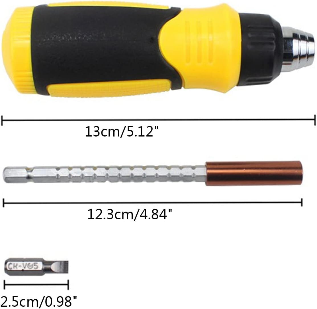 12 in 1 Ratchet Screwdriver Telescopic Repair Tools Set Screw Driver ...