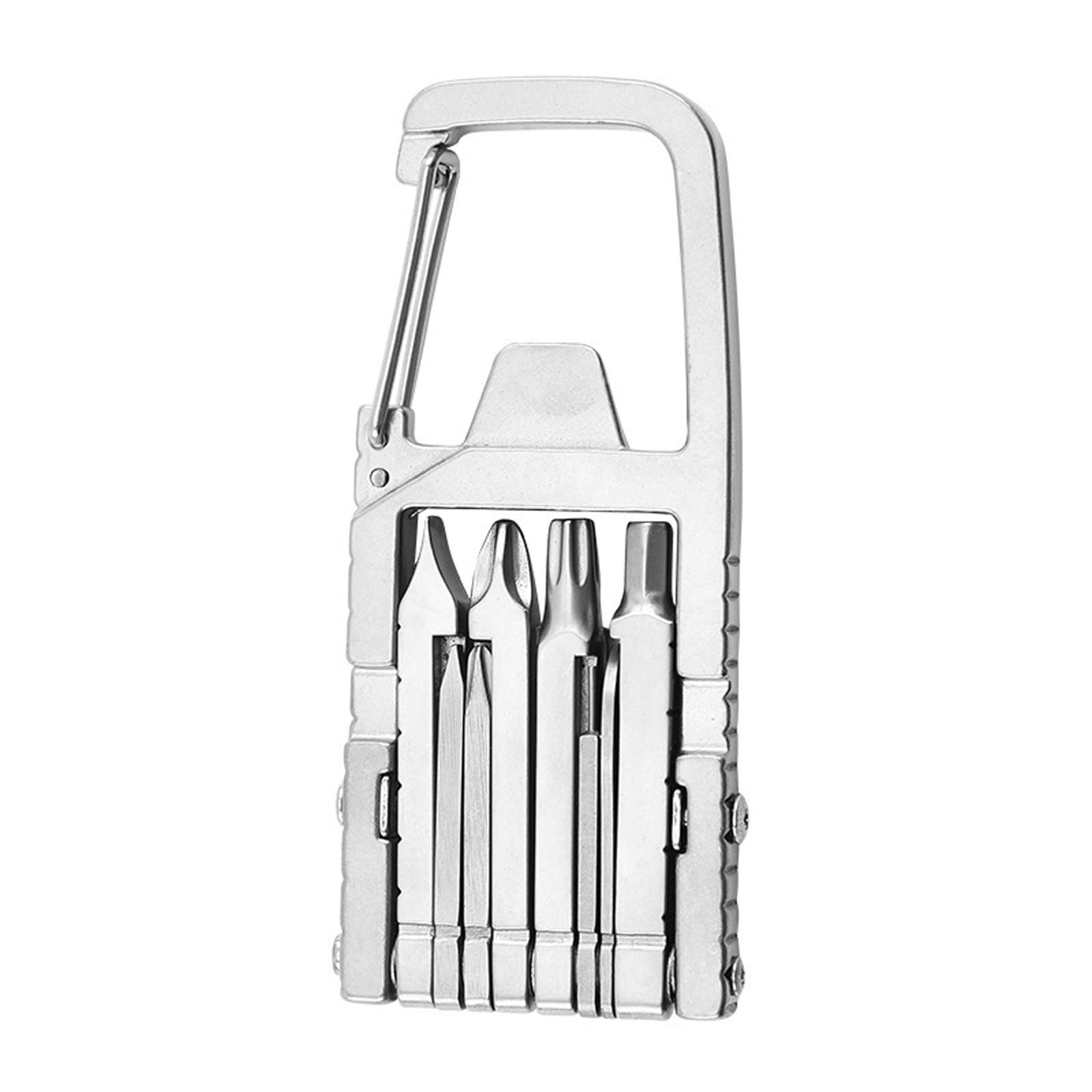 12-in-1 Stainless Steel Mini Multitool – Keychain Folding Tool with ...