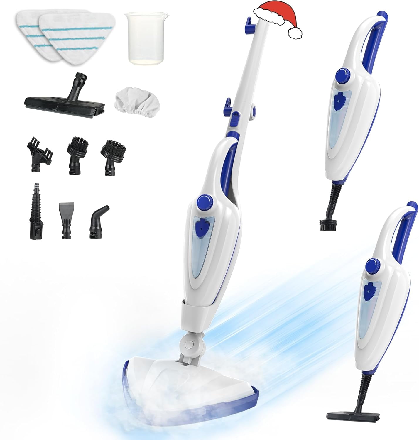 12-in-1 Steam Mop, Fast 15-Sec Heat-Up, 1500W Detachable Handheld Steam Cleaner with 2 Dirt Grip ...