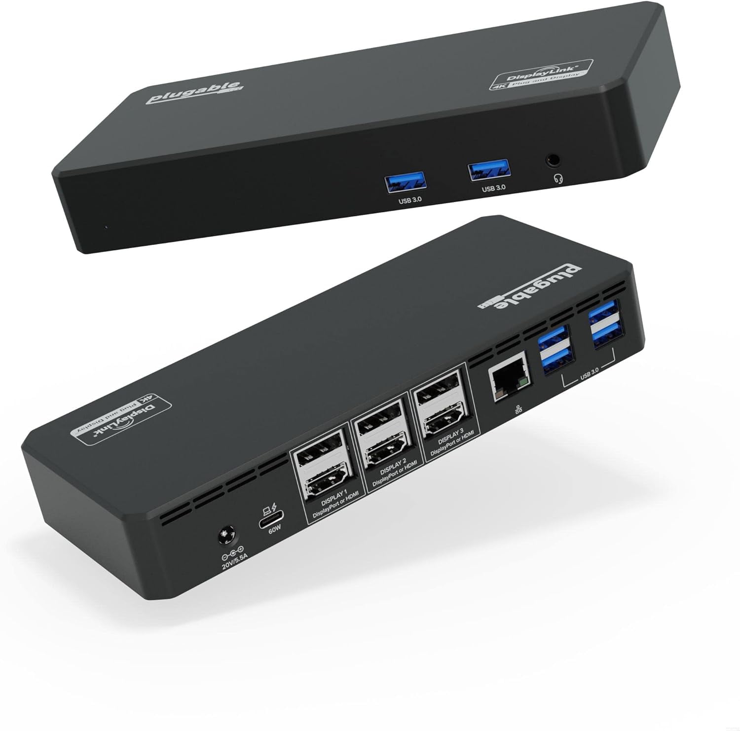 12-in-1 USB C Triple Monitor Docking Station, Triple 4K Displays with ...