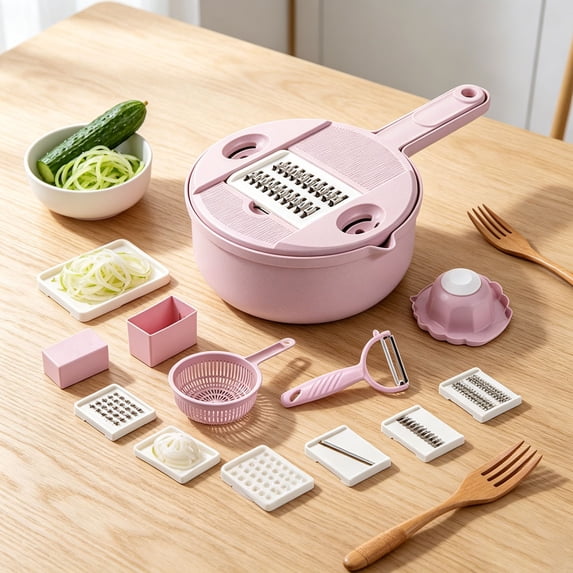 12 in 1 Vegetable Chopper Multifunctional Kitchen Slicer with Container ...