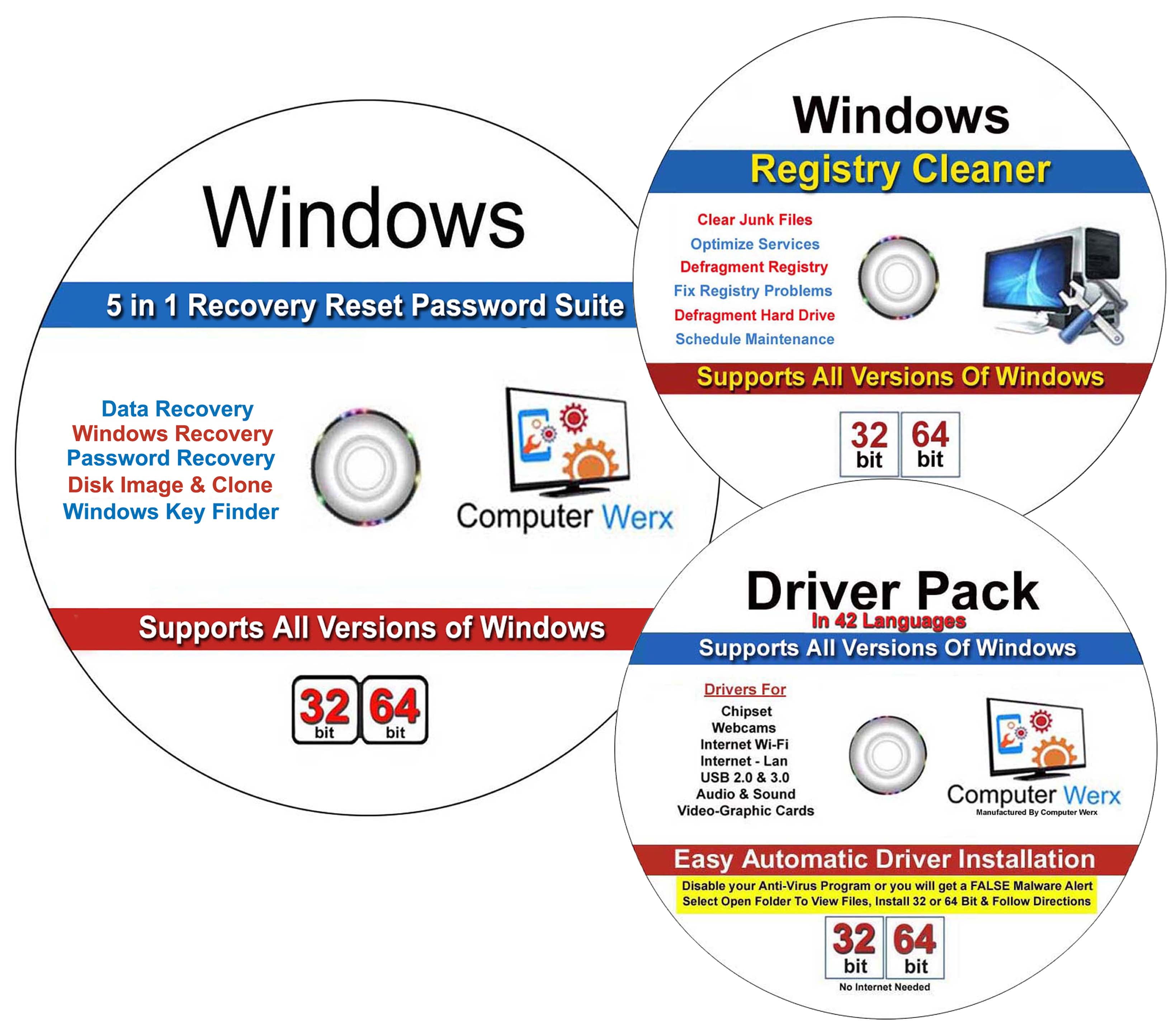 12 in 1 Windows Utility Pack, Windows Registry Cleaner, Recovey Reset ...