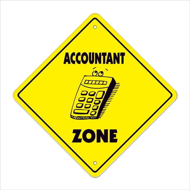 12 in. Accountant Zone Xing Crossing Sign - Walmart.com