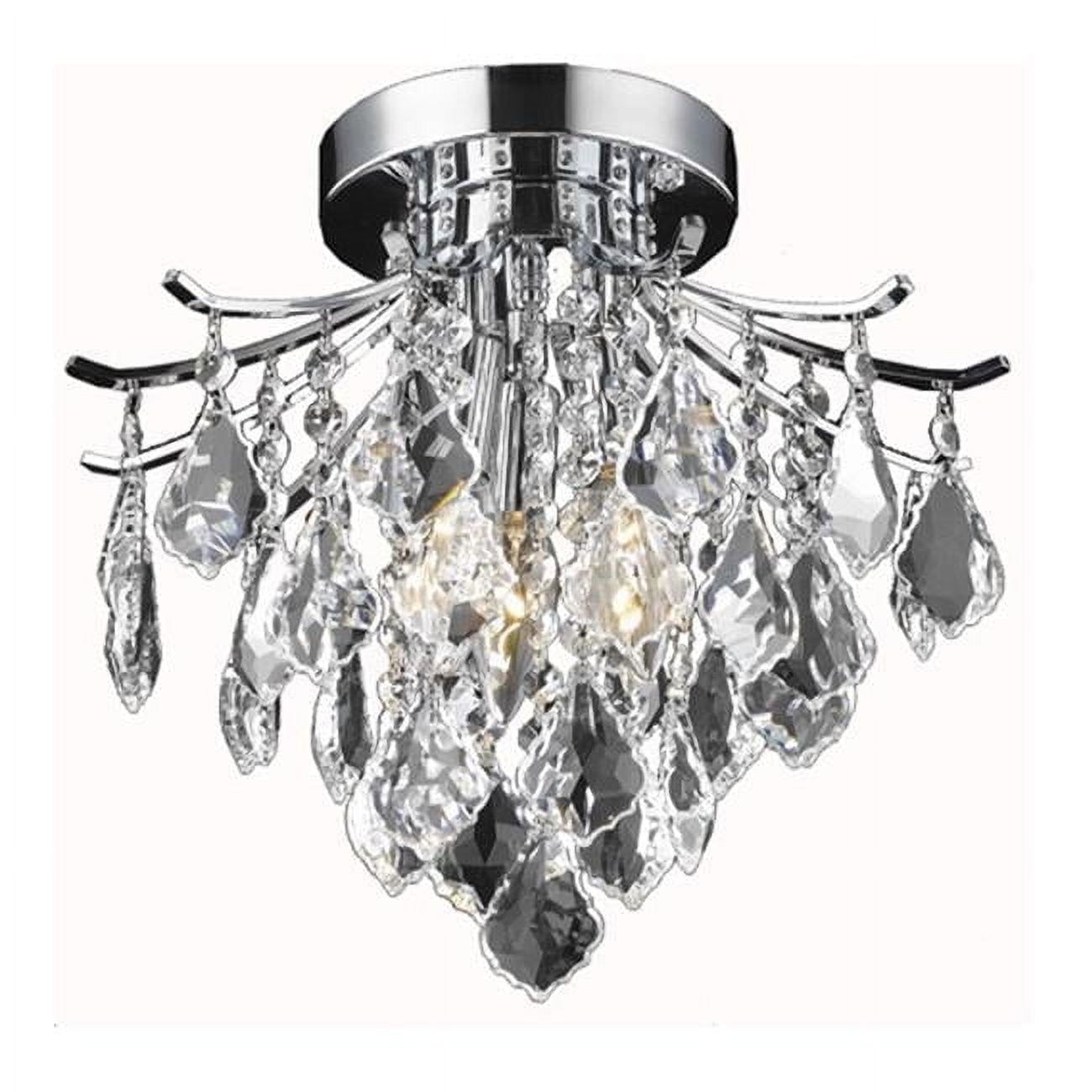 12 in. Amelia 3 Lights Flush Mount Ceiling Light, Chrome - Walmart.com