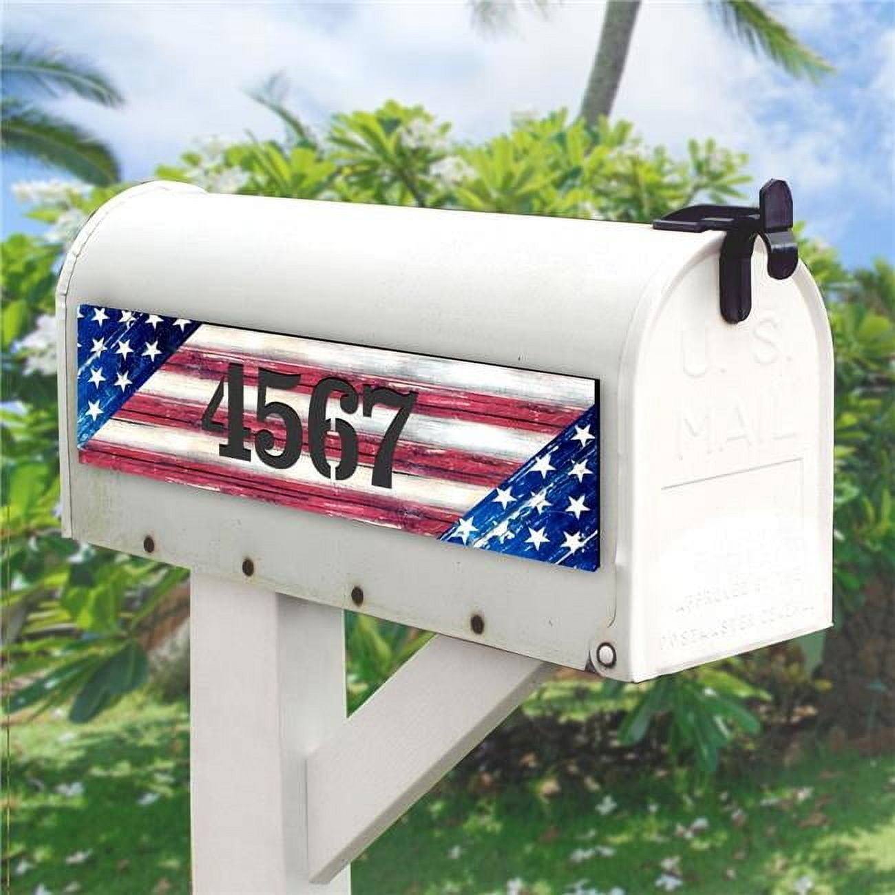 12 in. American Flag Wooden House Number Sign Decor - Walmart.com