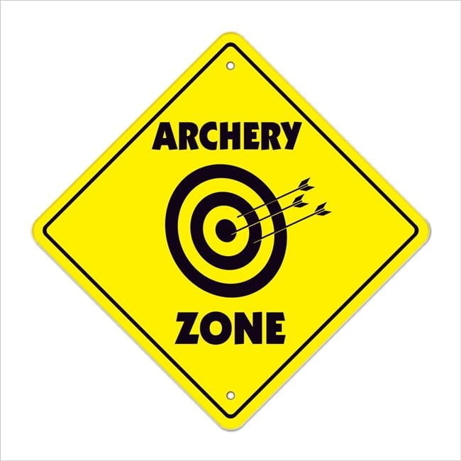 12 in. Archery Zone Xing Crossing Sign - Walmart.com