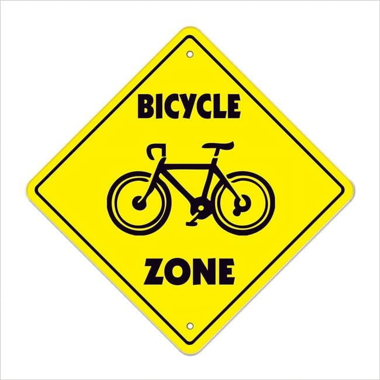 12 in. Bicycle Zone Xing Crossing Sign - Walmart.com