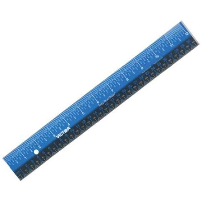 12 in. Blue & Black Stainless Steel Ruler, Pack of 3 - Walmart.com