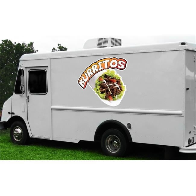 12 in. Burritos Concession Decal Sign - Cart Trailer Stand Sticker ...