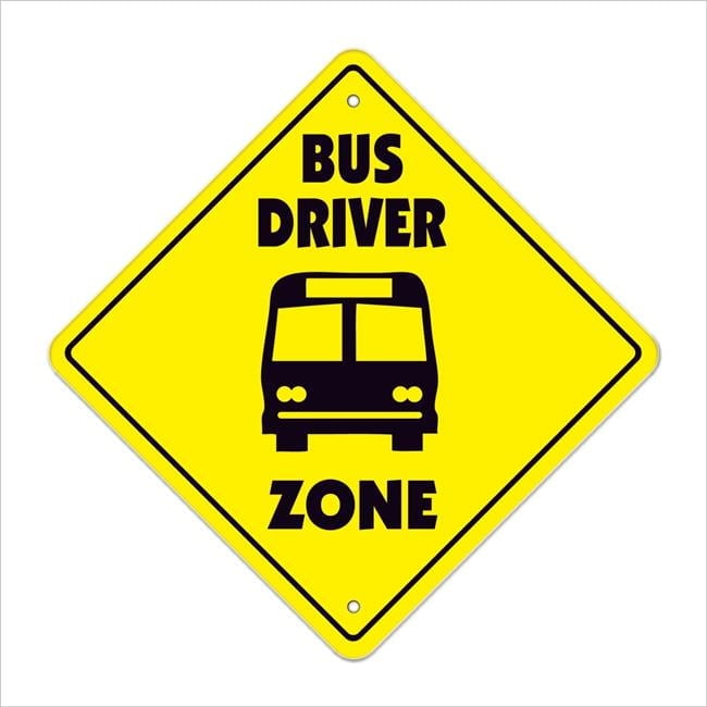 12 in. Bus Driver Zone Xing Crossing Sign - Walmart.com