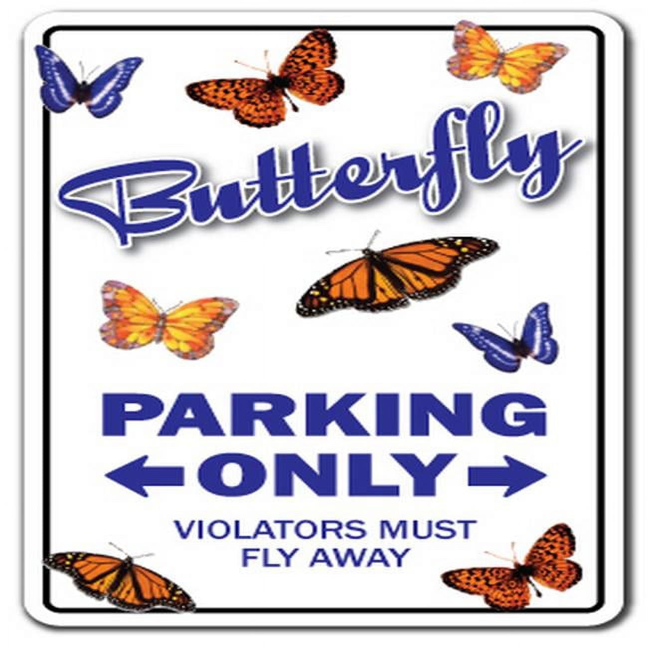 12 in. Butterfly Sign - Butterflies Parking Lover Insect Monarch ...