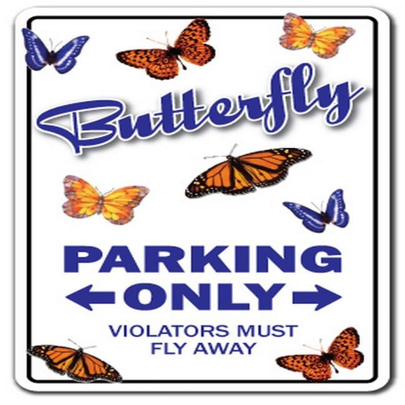 12 in. Butterfly Sign - Butterflies Parking Lover Insect Monarch ...