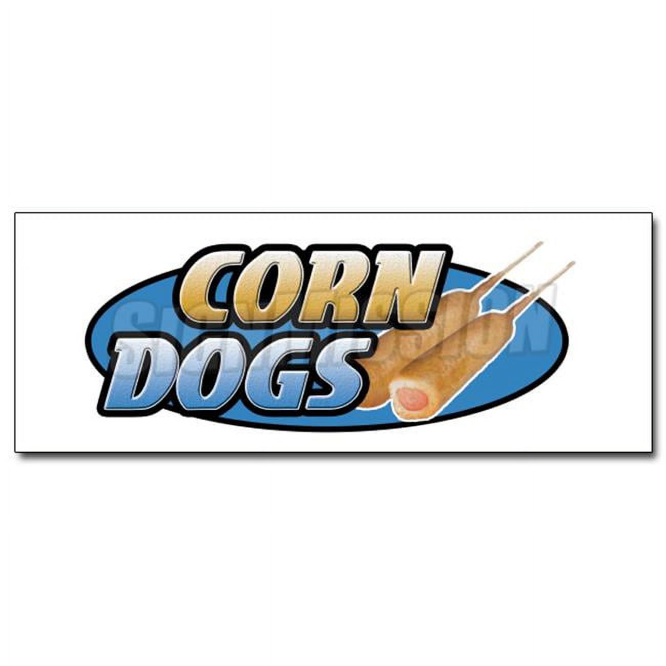 12 in. Corn Dog Decal Sticker - Hot Dogs Trailer Cart On A Stick ...