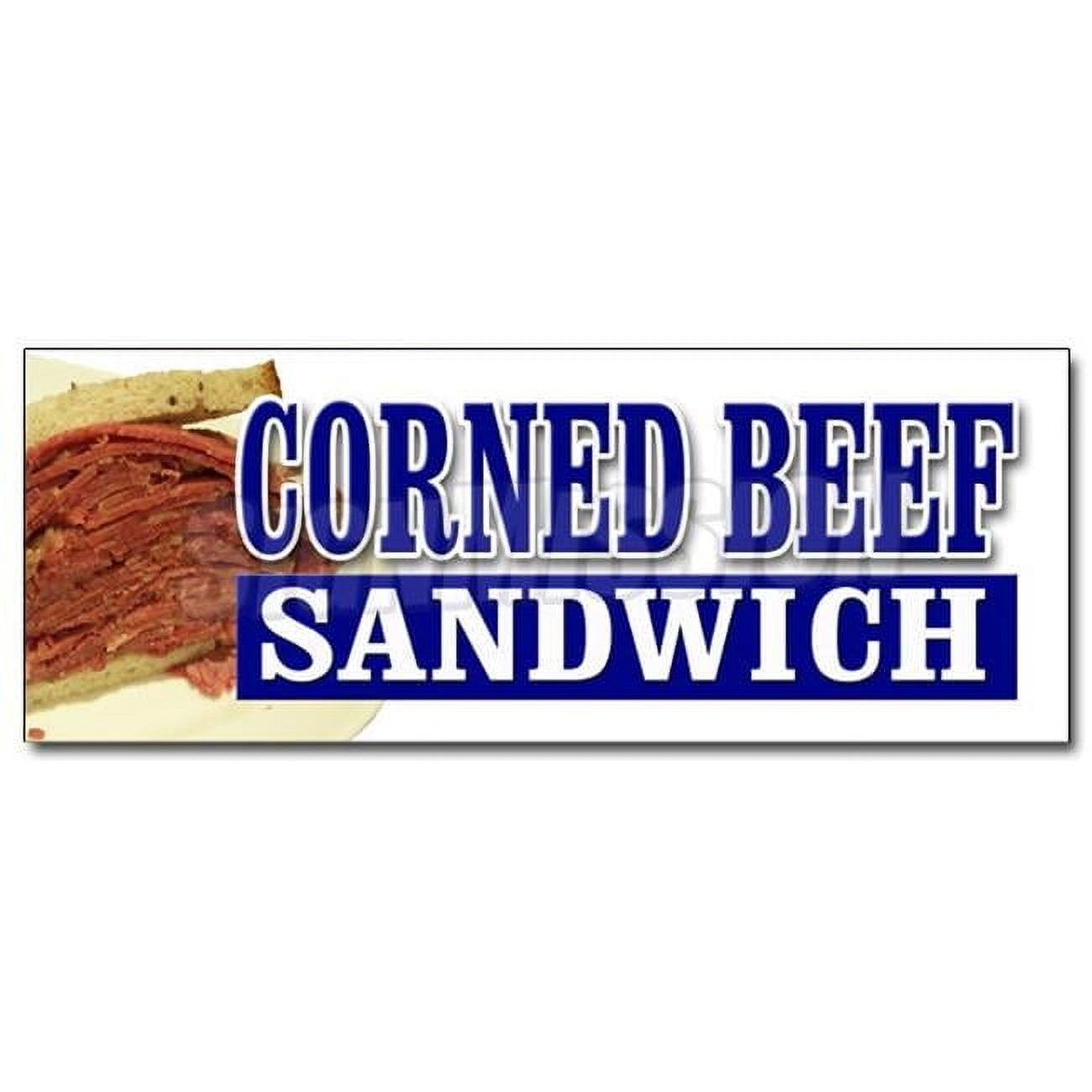12 in. Corned Beef Sandwich Decal Sticker - Beef Meat Corn Deli ...