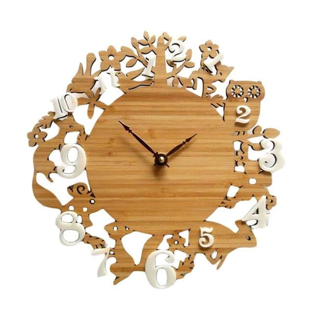 12 in. Cute Animal Living Room Decor Modern Wall Clocks - Walmart.com