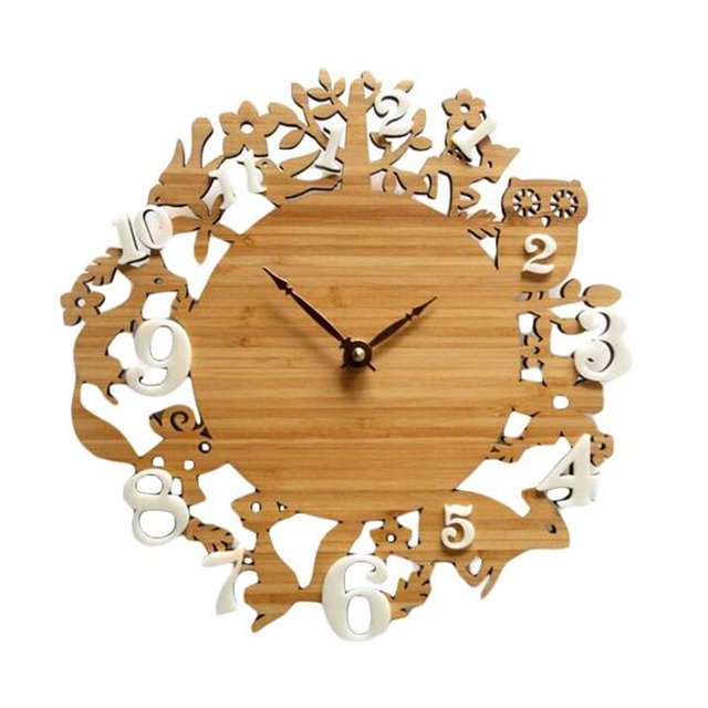 12 in. Cute Animal Living Room Decor Modern Wall Clocks - Walmart.com