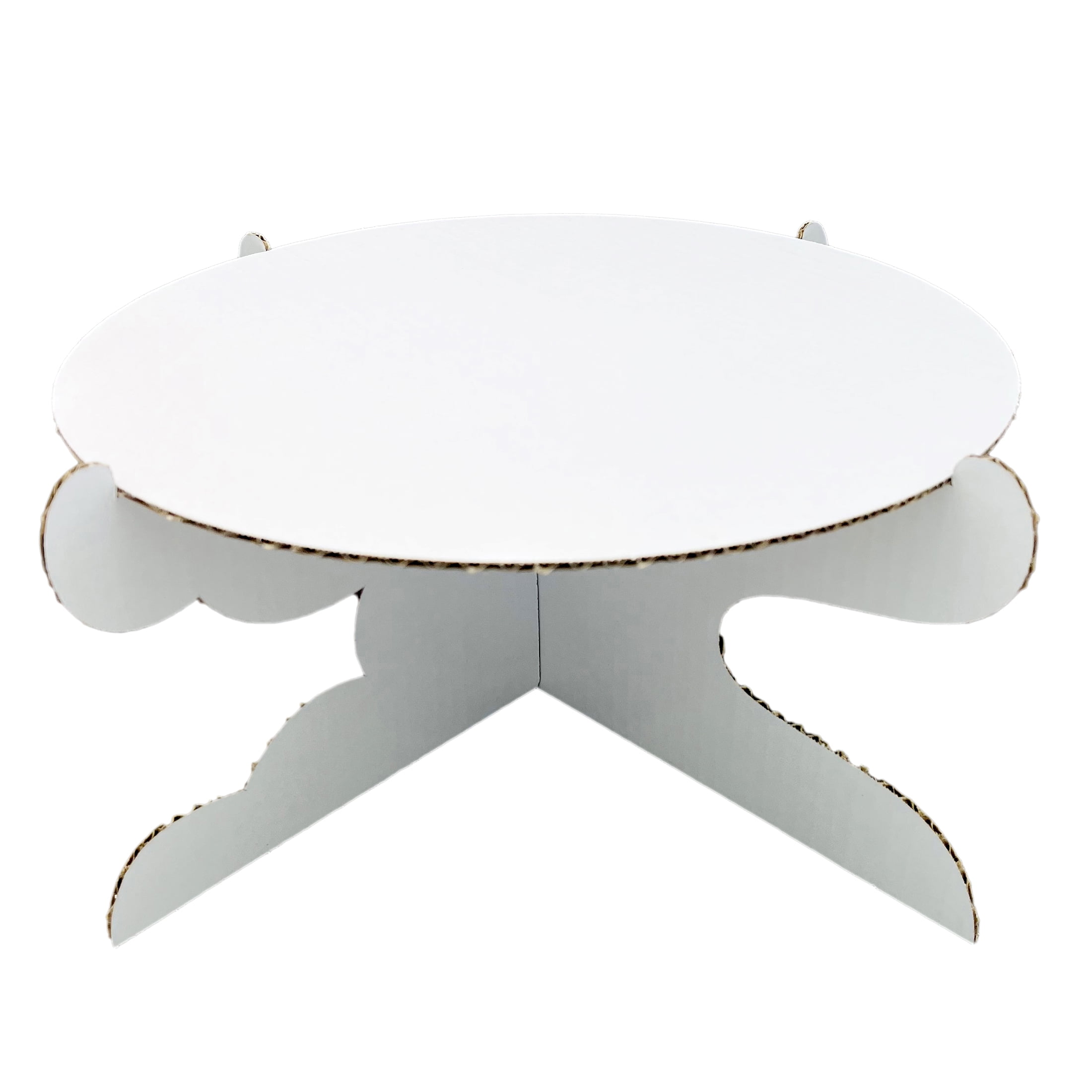 12 in Diameter, 5.5in Height, White Round Cake Stand, Paper Corrugate Board,2 Counts,Way to ...
