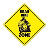 12 in. Drag Bike Zone Xing Crossing Sign - Walmart.com