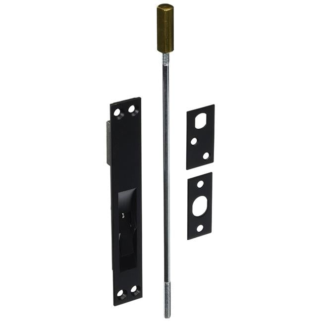 12 in. Extension Flush Bolt Heavy Duty Solid Brass - Black - Walmart.com