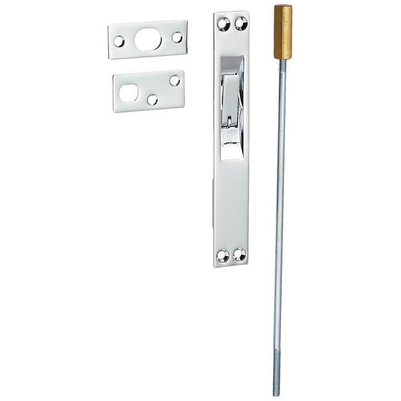 12 in. Extension Flush Bolt Heavy Duty Solid Brass - Polished Chrome ...