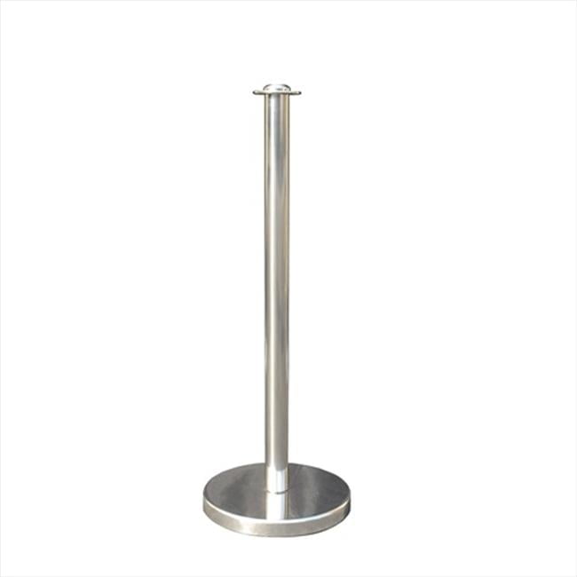 12 in. Flat Base Economy Mirror Stainless Steel Post with Flat Post ...