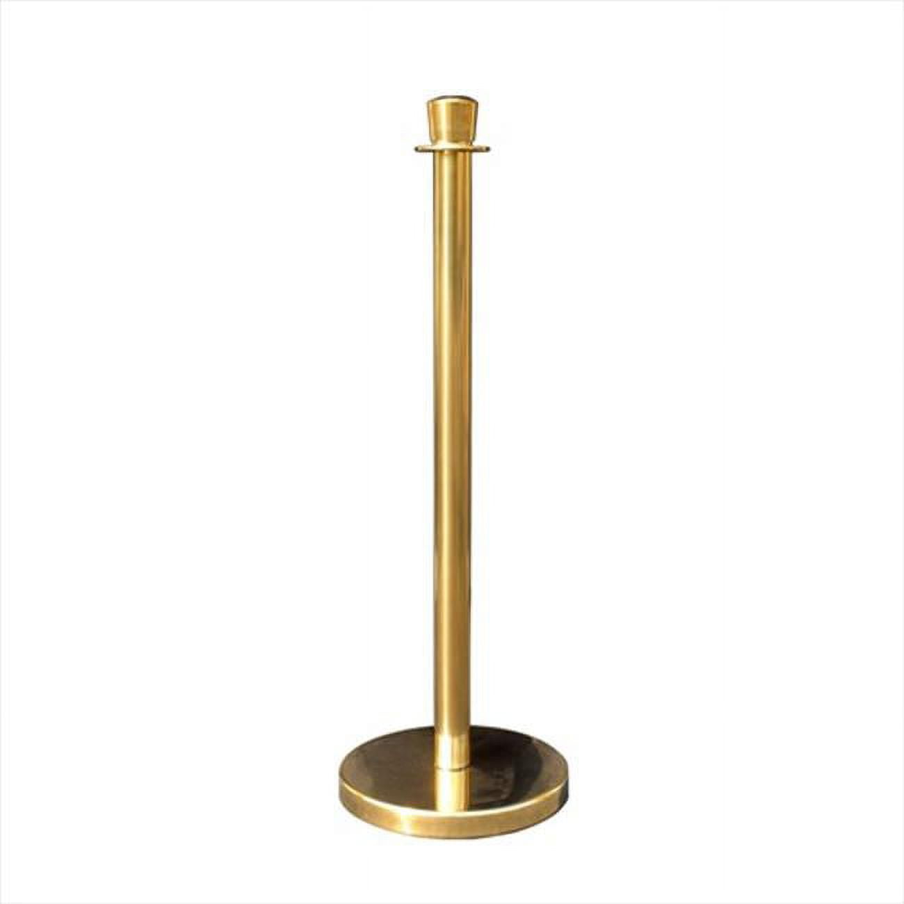 12 in. Flat Base Taper Gold Stainless Steel Post with Taper Post Ring ...