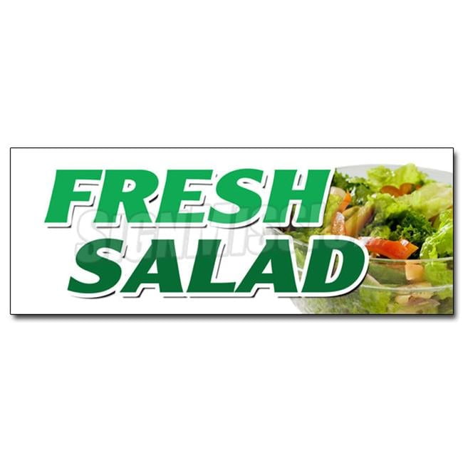 12 in. Fresh Salads Decal Sticker - Crisp Greens Tomato Chicken Egg ...