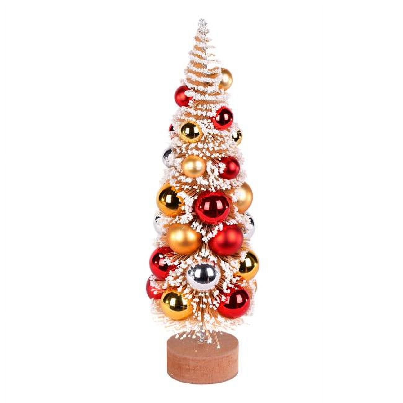 12 in. Frst Gold Tree Red-Gold-Silver Balls - 2 Piece - Walmart.com