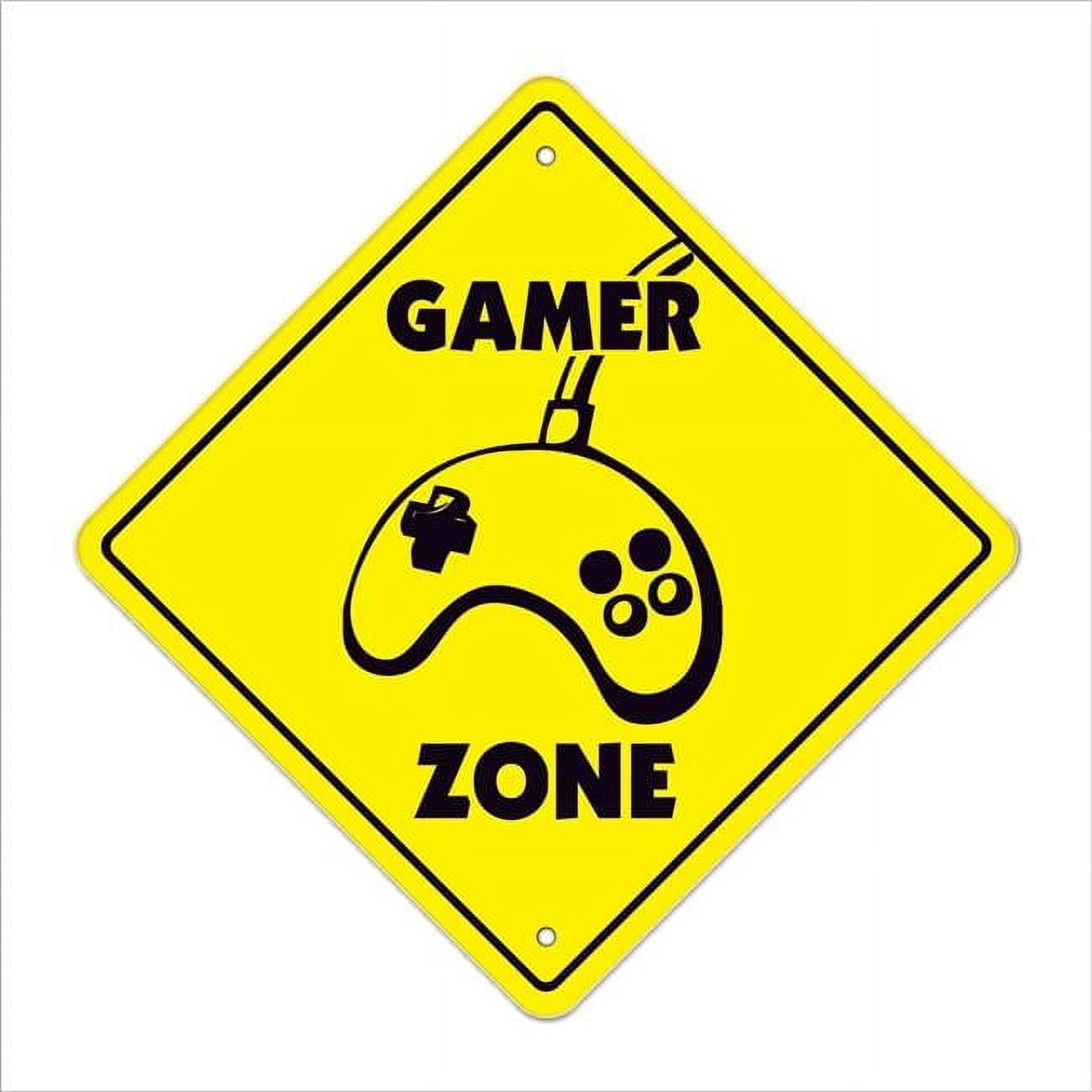 12 in. Gamer Zone Xing Crossing Decal Sign - Walmart.com