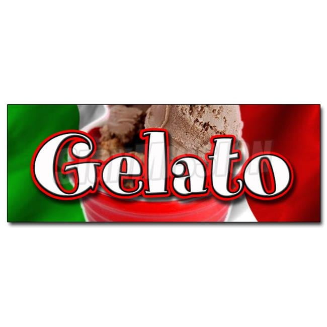 12 in. Gelato Decal Sticker - Concession Ice Cream Italian - Walmart.com