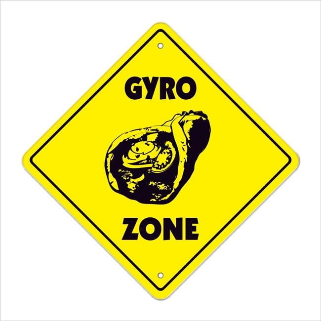 12 in. Gyro Zone Xing Crossing Sign - Walmart.com