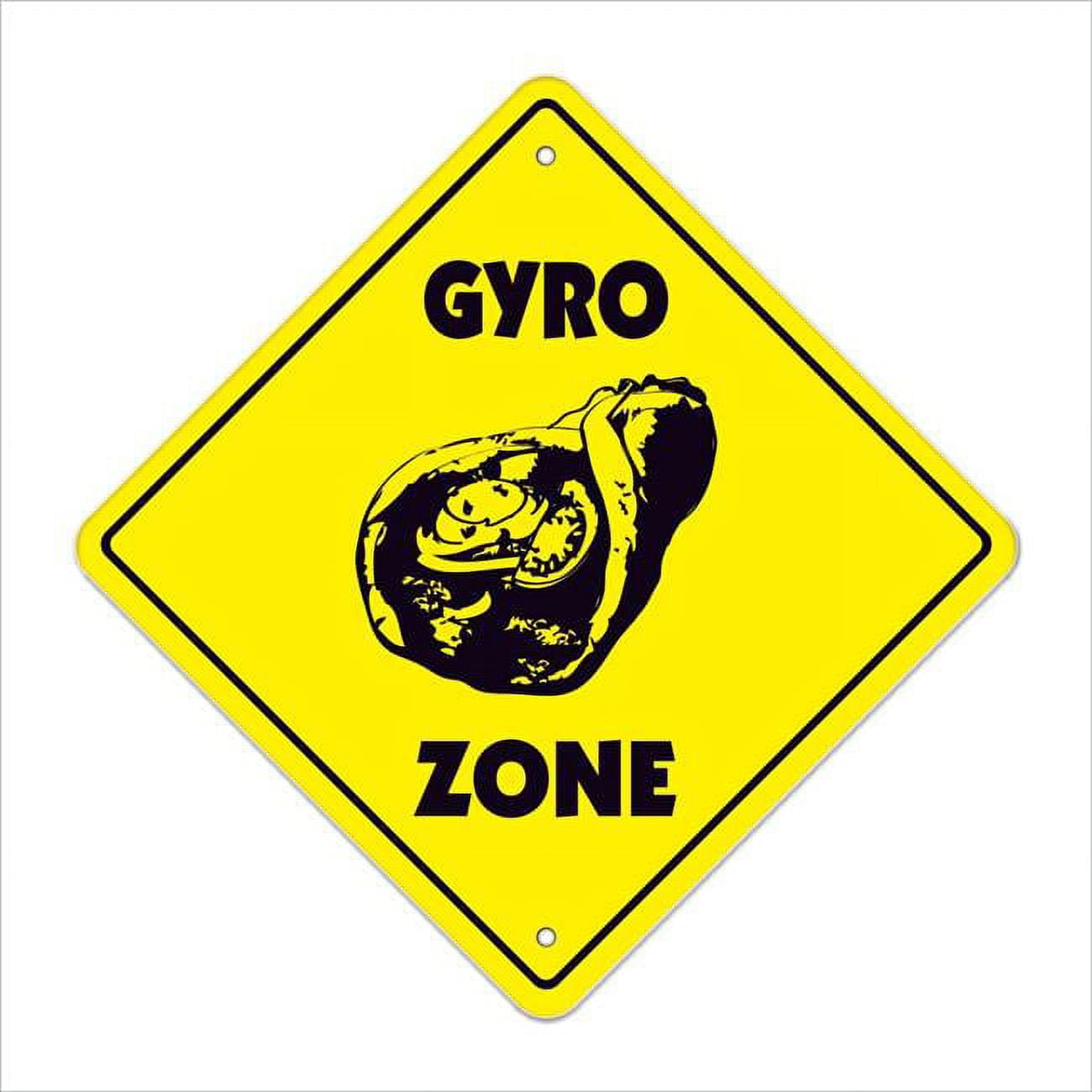 12 in. Gyro Zone Xing Crossing Sign - Walmart.com