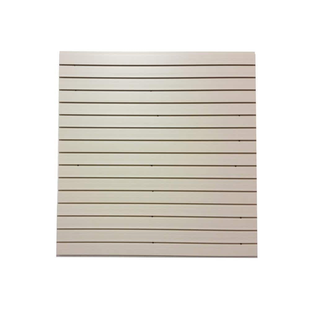 12 in. H x 48 in. L PVC Slat Wall Easy Panels in White (4-Piece/Carton ...