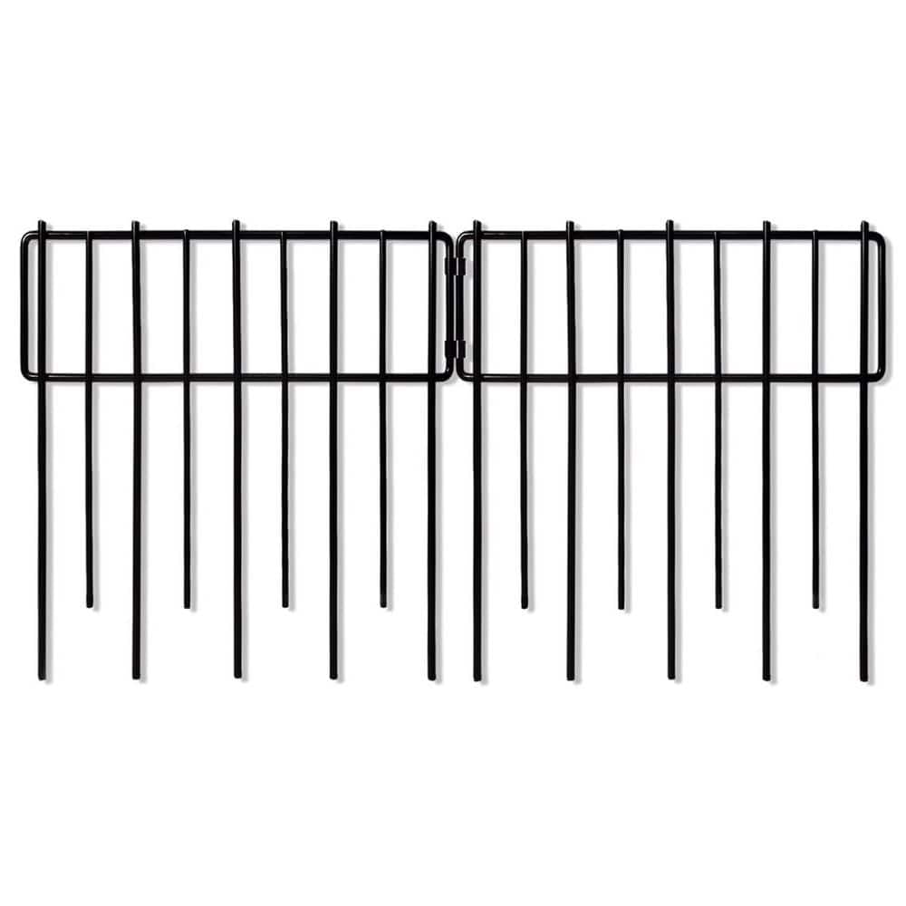12 in .High Rustproof Metal Garden Fence Barrier 28Ft Long Decorative ...