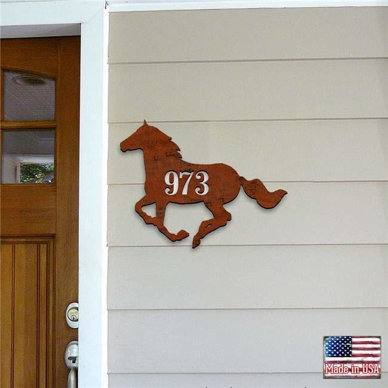 12 in. Horse Stable Wooden House Number Sign Decor - Walmart.com