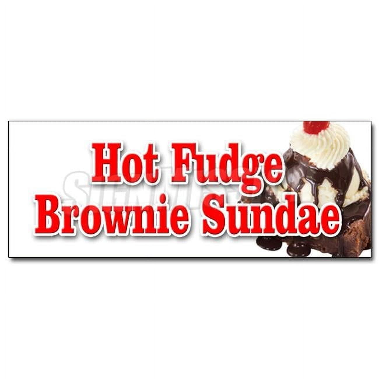 12 in. Hot Fudge Brownie Sundae Decal Sticker - Walmart.com