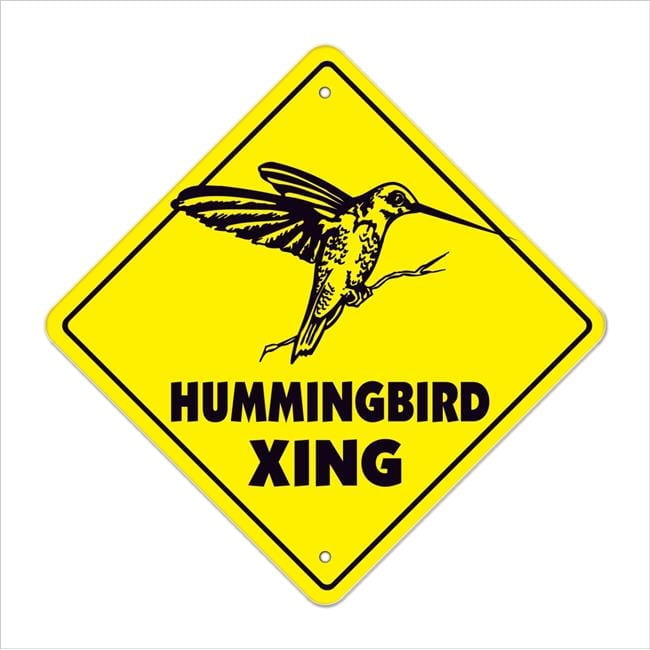 12 in. Hummingbird Zone Xing Crossing Sign - Walmart.com