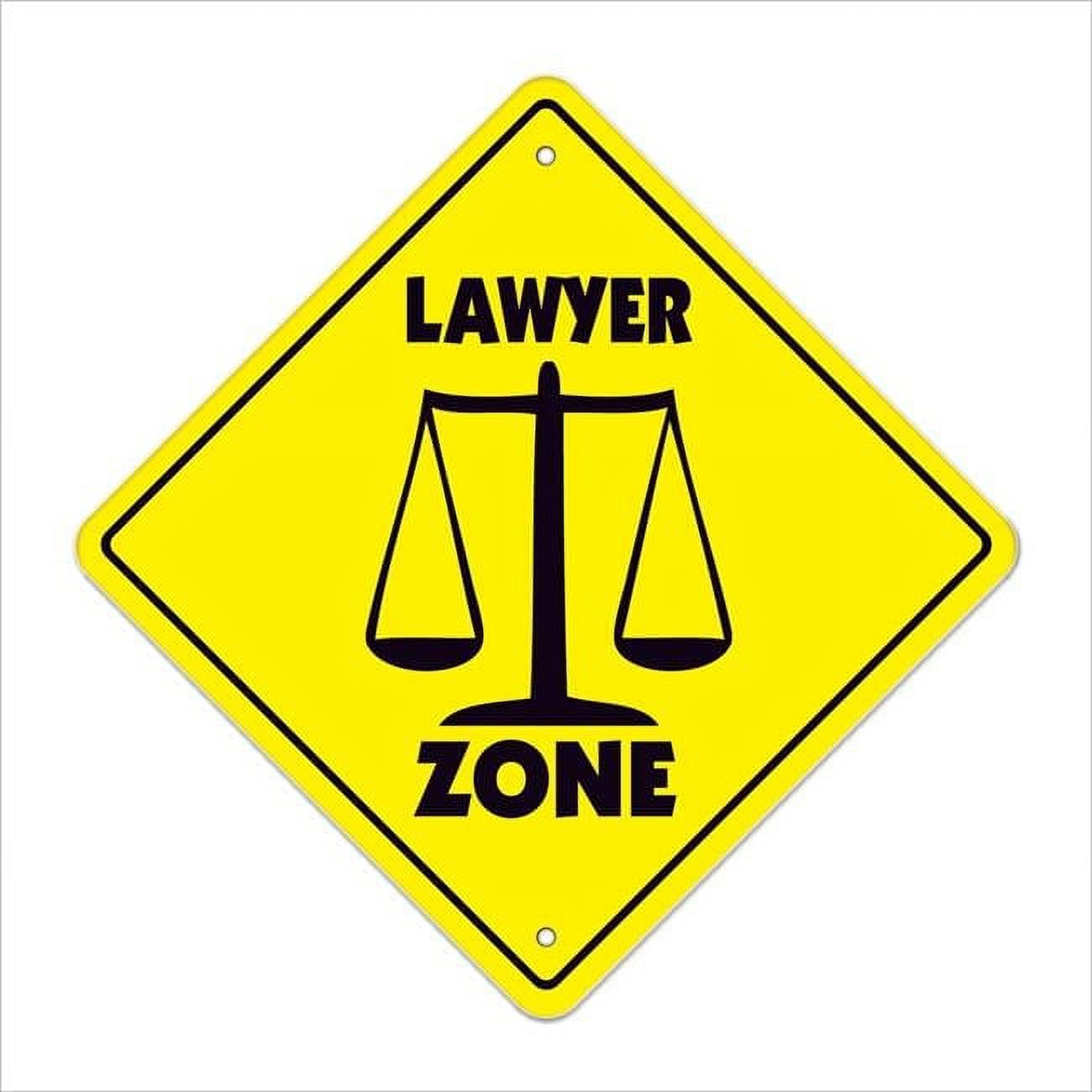 12 in. Lawyer Zone Xing Crossing Sign - Walmart.com