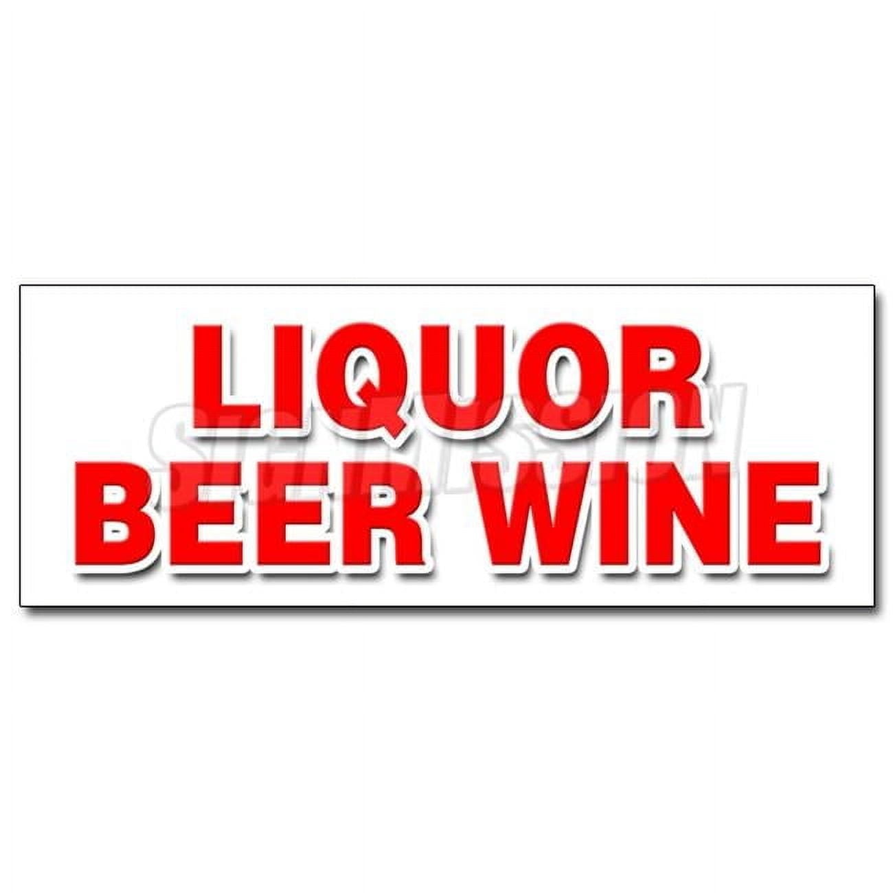 12 in. Liquor Beer Wine Decal Sticker - Cold Ice Discount Shelf Brands ...
