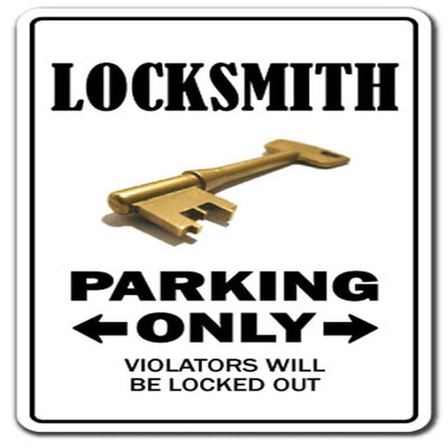 12 in. Locksmith Sign Parking Sign - Key Lock Repair Lockout Smith ...