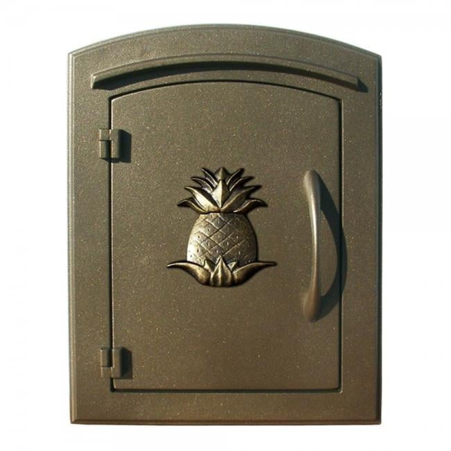 12 in. Manchester Security Drop Chute Mailbox with Decorative Pineapple ...