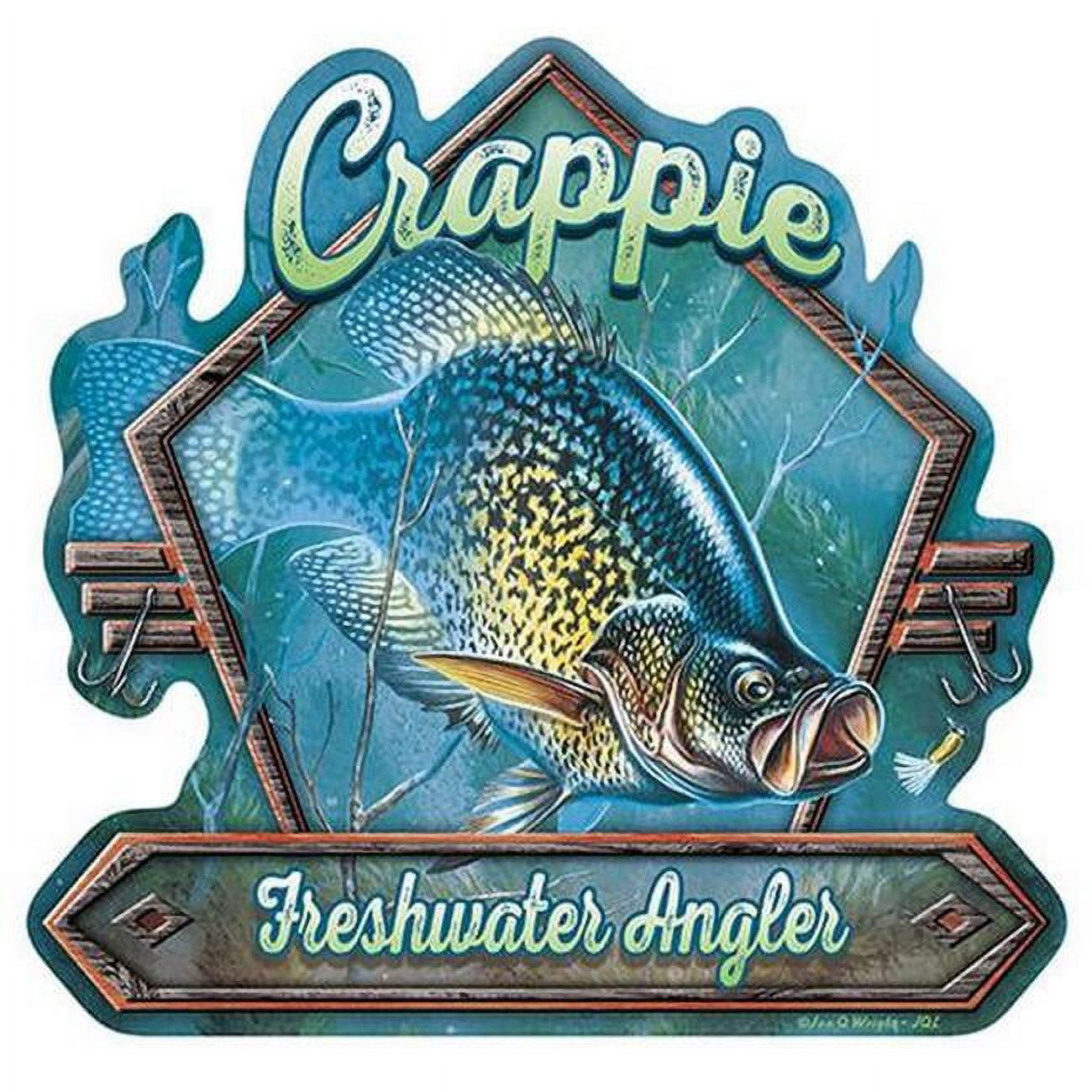 12 in. Novelty Sign - Crappie Freshwater Angler - Walmart.com