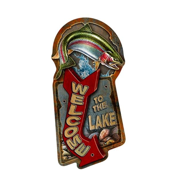 12 in. Novelty Sign - Welcome to the Lake Trout - Walmart.com