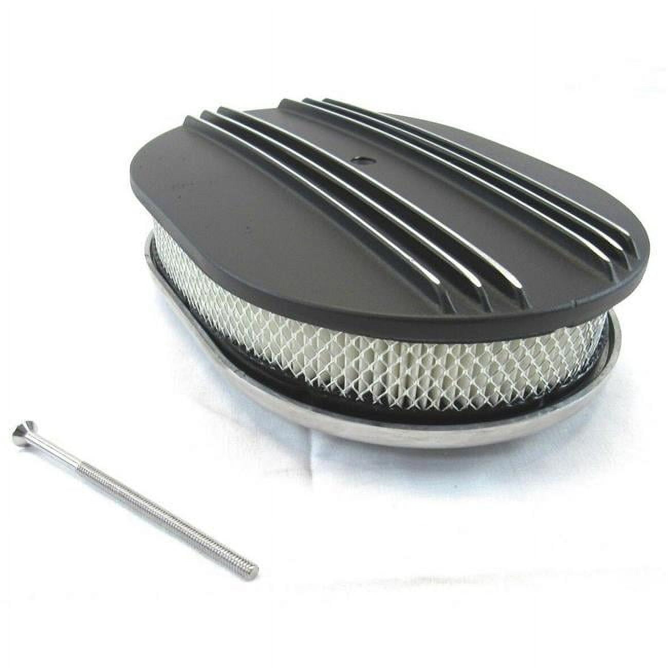 12 in. Oval Half Finned Air Cleaner with Element, Black - Walmart.com