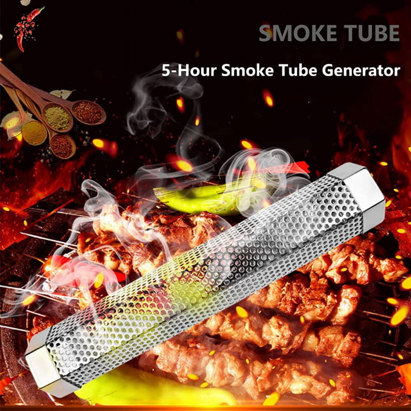 12 in Pellet Smoker Tube Set 5 Hour Smoke Tube Generator for Hot Cold ...